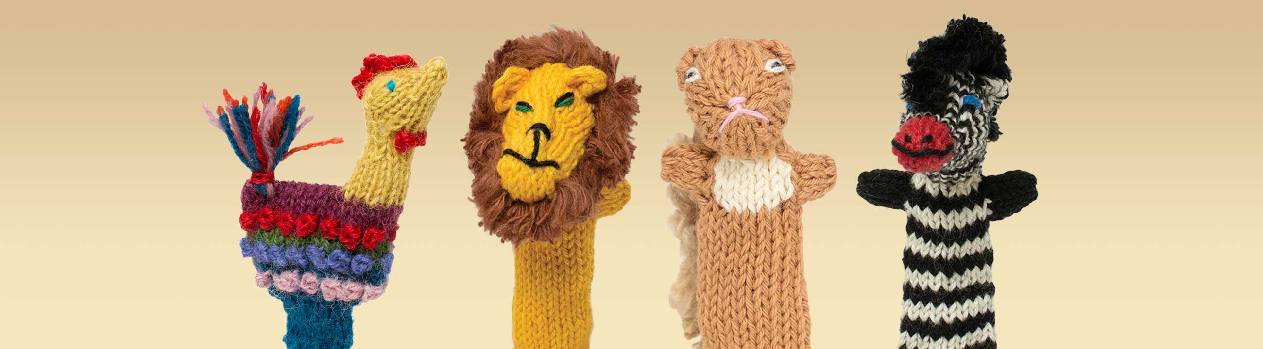 Wholesale finger puppets - alpaca wool - by material - by Lucuma Designs
