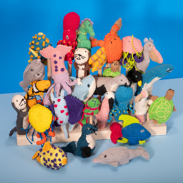 Ocean Mix Organic Cotton Finger Puppet